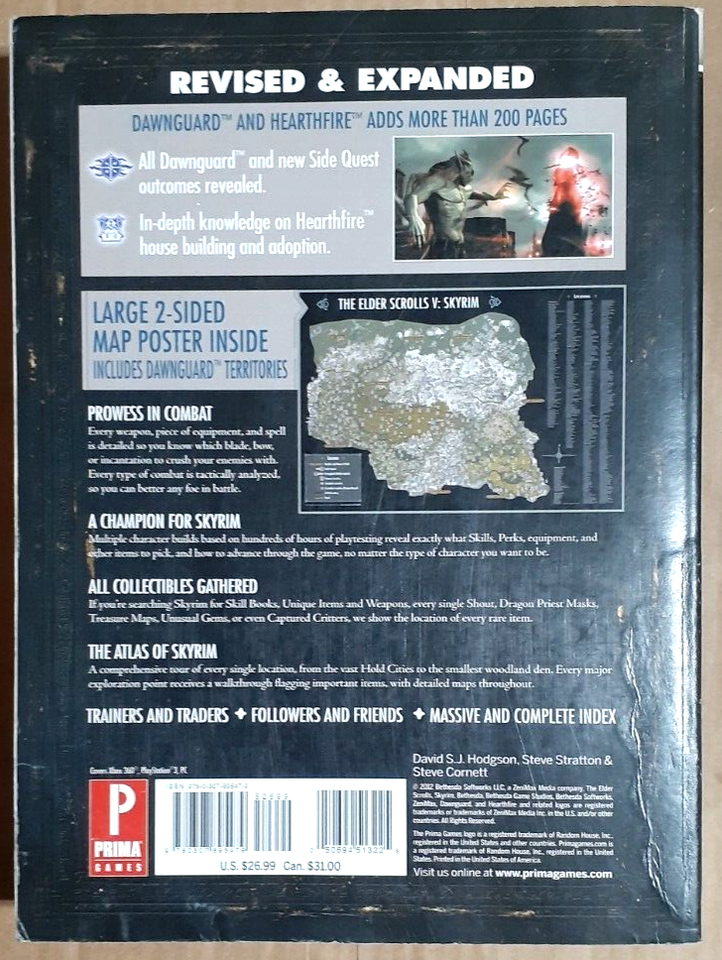 The Elder Scrolls V Skyrim Revised & Expanded Strategy Game Guide NO ...