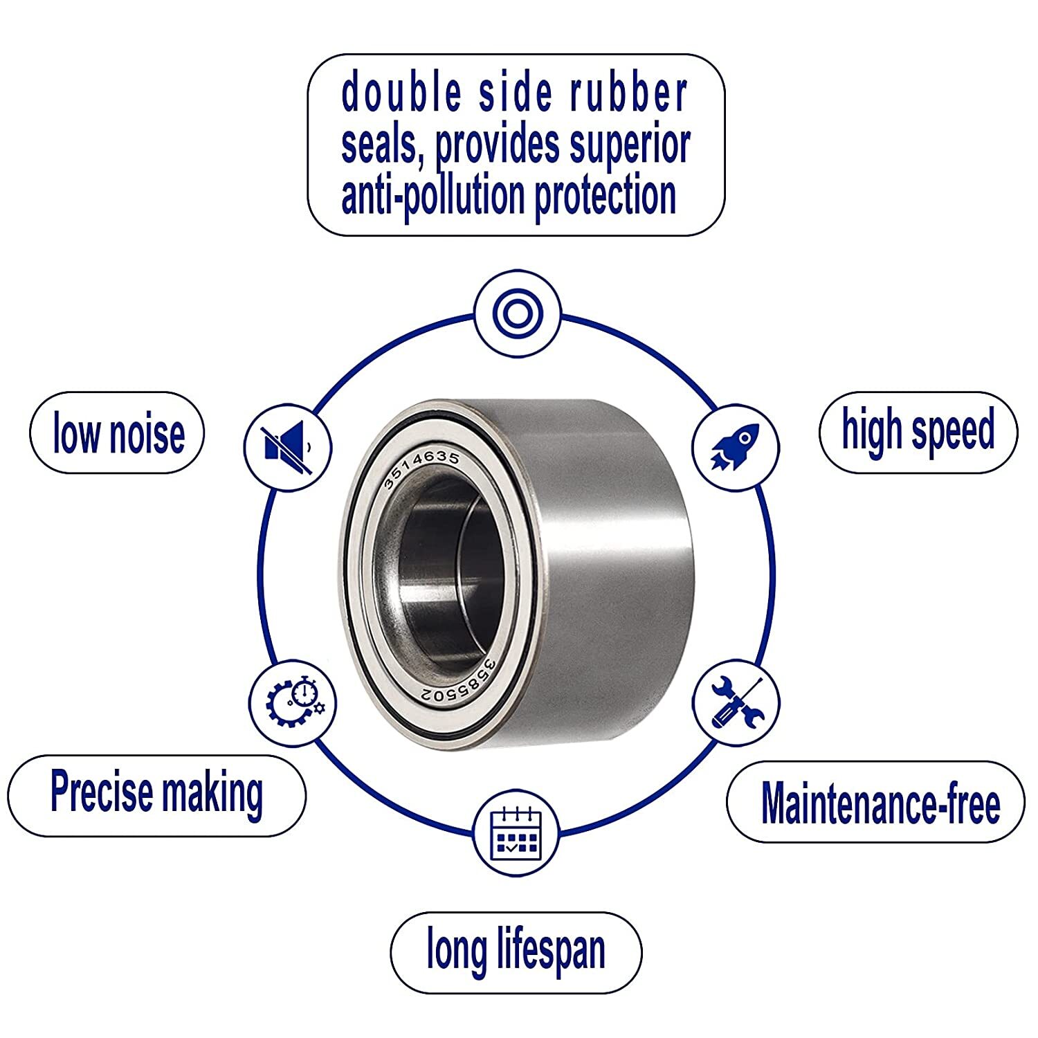 3514635 3514699 Front & Rear Wheel Bearing Kit For Polaris Ranger 900 ...