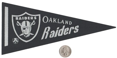 RARE Vintage AFL Logo 1960s Flannel Mini Pennant OAKLAND RAIDERS Pre ...