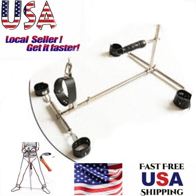 Bondage Stainless Steel Frame Furniture Handcuffs Ankle Cuffs Restriant ...