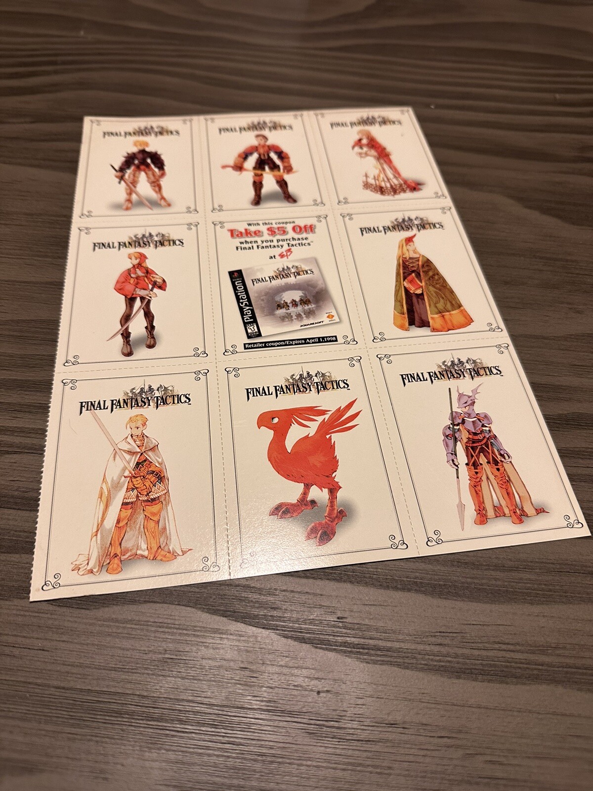 RARE VTG 90s Final Fantasy Tactics PS1 PlayStation Character Trading ...