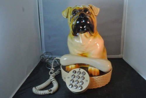 Vintage Pug /Bull Dog Landline Telephone NV -311 Fido Phone | eBay