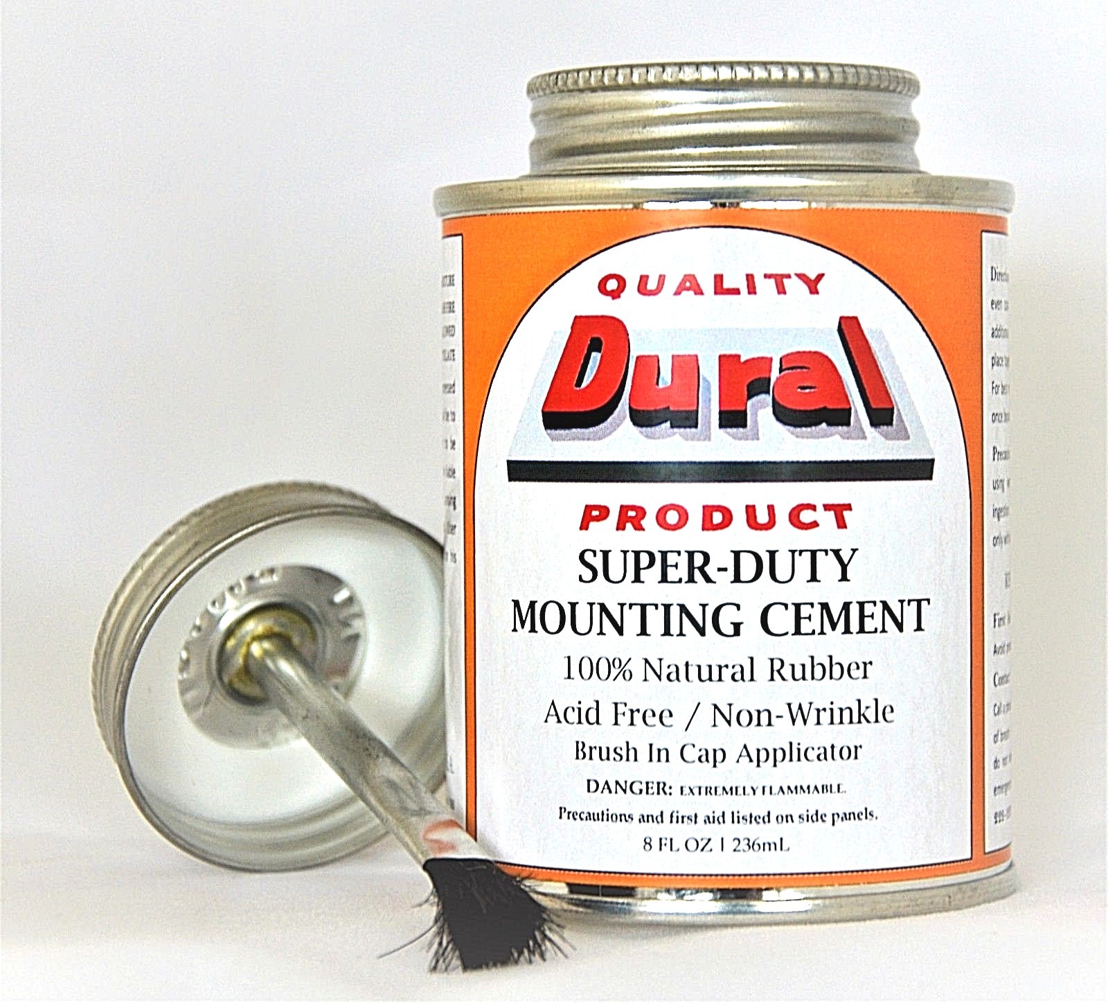 Dural Super-Duty Mounting Cement 8 oz Acid Free 100% Pure Rubber Cement ...