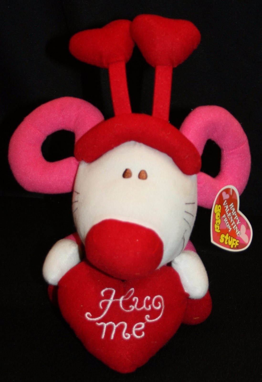 NWT Hug Me Valentines Day Plush Mouse Good Stuff Toy 10" Sweatheart ...