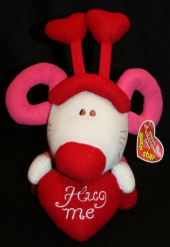 NWT Hug Me Valentines Day Plush Mouse Good Stuff Toy 10" Sweatheart ...