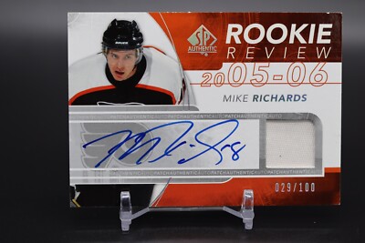 2008-09 UD SP Authentic Rookie Review RR-MR Mike Richards 29/100 ...
