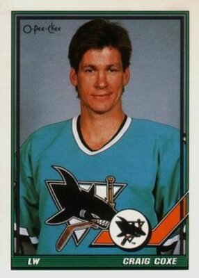 #447 Craig Coxe - San Jose Sharks - 1991-92 O-Pee-Chee Hockey | eBay