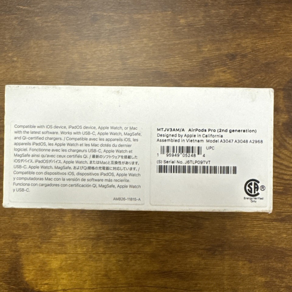 EMPTY BOX Genuine Apple Airpods Pro 2nd Generation Air Pods With tips ...