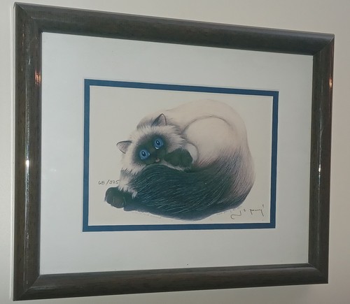 Cat Art J.S. Perry Signed Print 68/375 "AROUND & AROUND" Jamie S. Perry ...