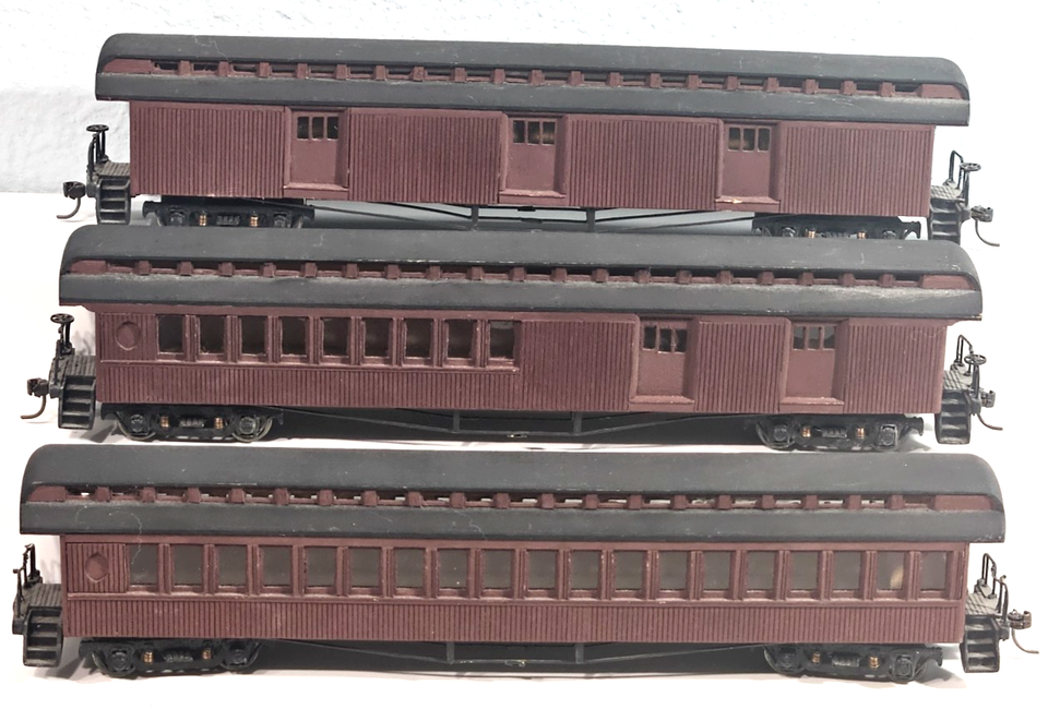 Vintage HO Northeastern Ambroid Old Time Baggage and Passenger Cars Lot ...