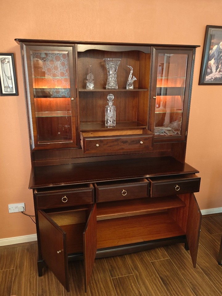 Stag display and storage cabinet, glass doors, lights | eBay UK