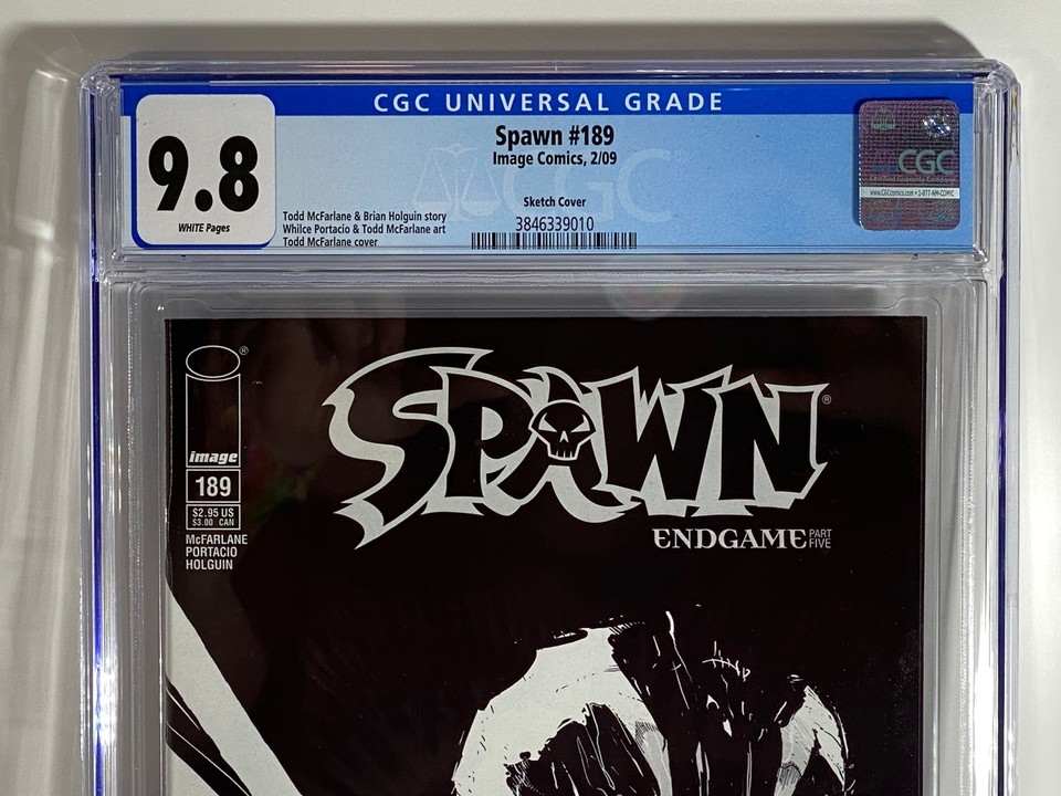 CGC 9.8 MINT ~ SPAWN # 189 Comic~ VARIANT McFARLANE SKETCH Cover RAREST ...
