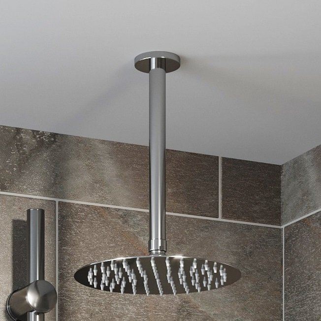 Thermostatic Concealed Round Shower Ceiling Mounted Handset Heads Bath ...
