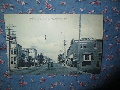 (1032) Old Postcard Main St. Looking North Stanley, Wis. | eBay
