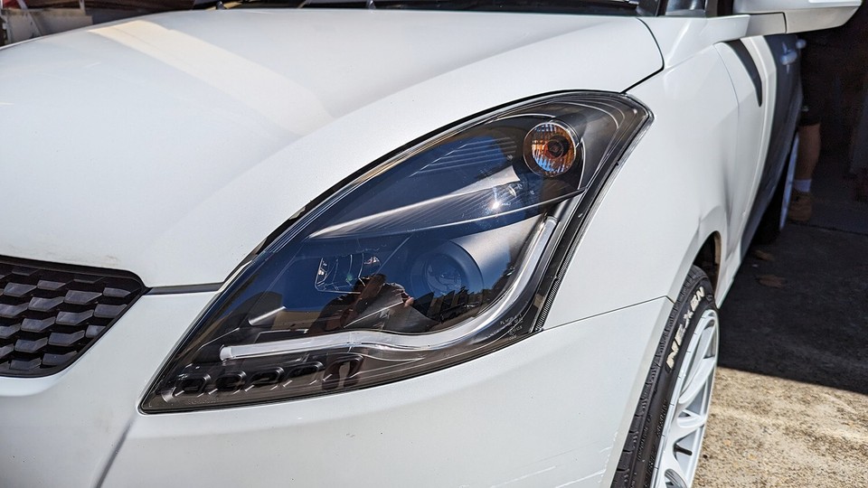 Black LED DRL Angel Eye Projector Headlights for 2011-2017 Suzuki Swift ...