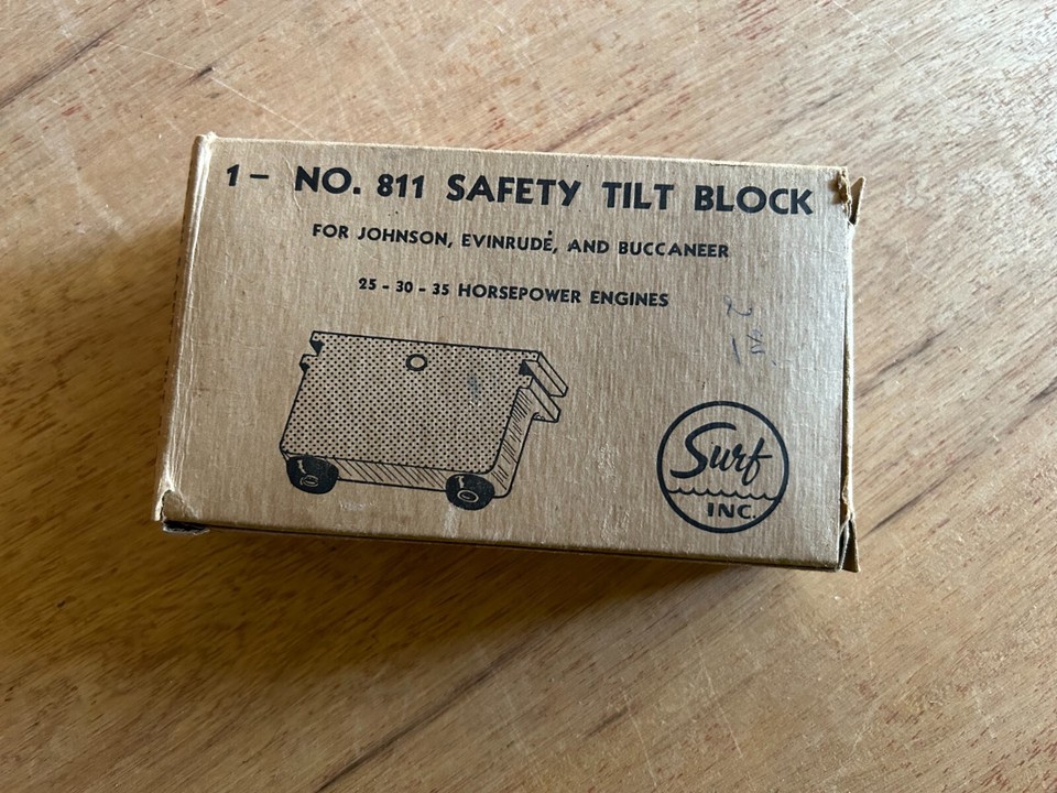 Johnson Evinrude Buccaneer Outboard Motor Safety Tilt Block Surf NOS ...