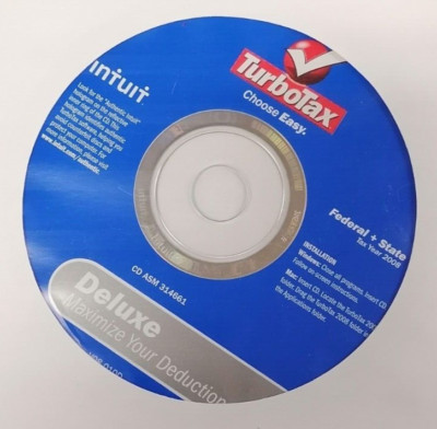Intuit Turbotax Deluxe For Tax Year 2008 CD | eBay