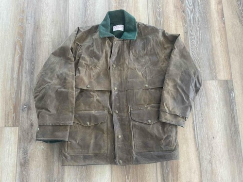 FILSON Tin Cloth Packer Coat Waxed Cotton Canvas Jacket M/L Mackinaw ...