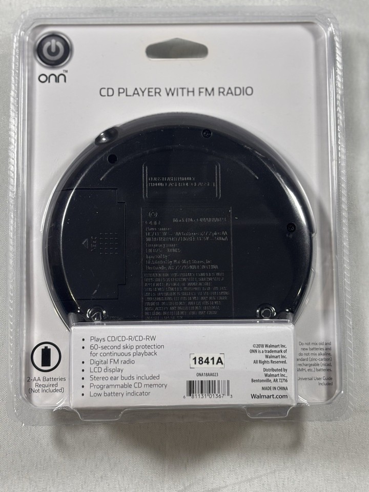 Onn CD Player With FM Radio and LCD Display | eBay