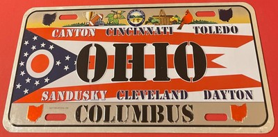 State of Ohio Booster License Plate Columbus Canton Cincinnati Toledo ...