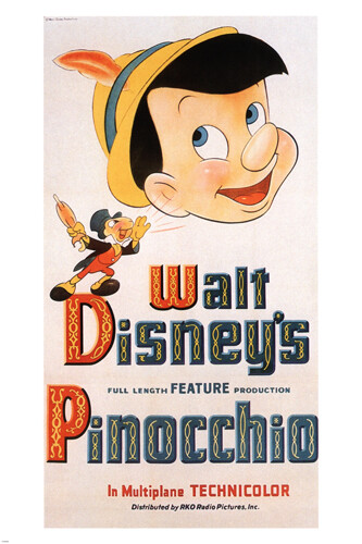 Cartel De Pinocho 1940 PINOCHO" MOVIE POSTER "PINOCCHIO" MOVIE