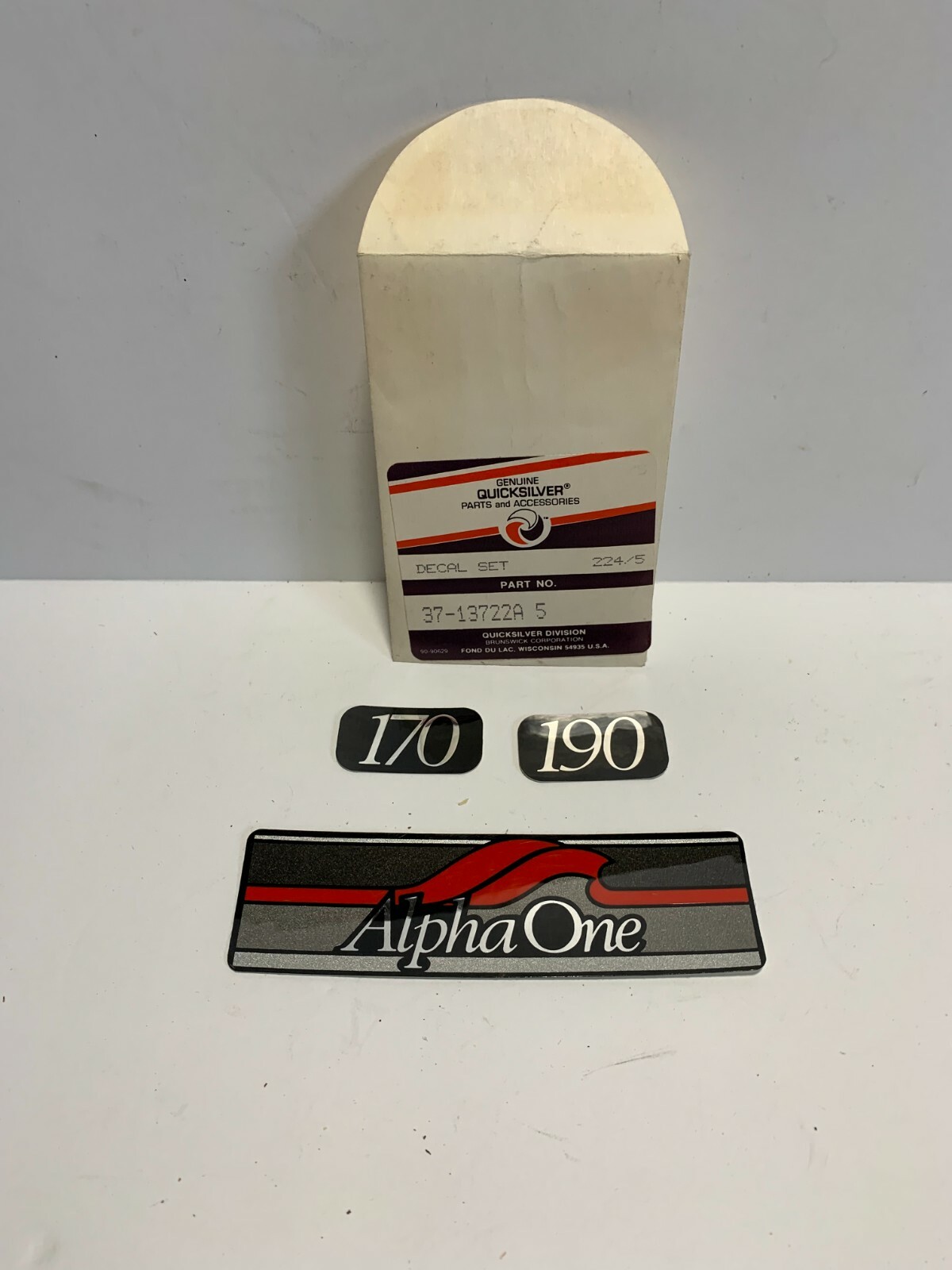 GENUINE NOS MERCRUISER ALPHA 1 DECAL SET 37-13722A5 BX Y | eBay