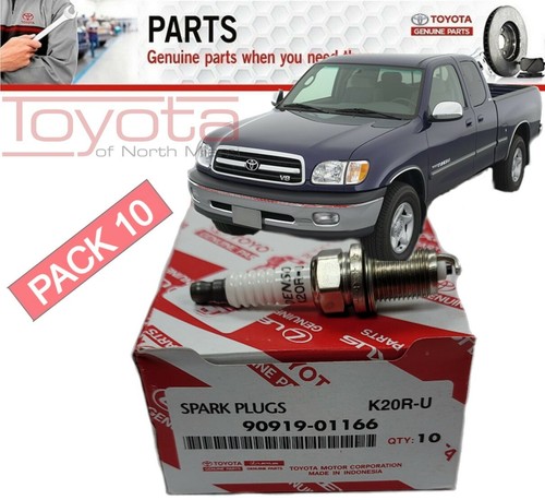 10 Pack OEM Genuine Toyota Tundra Sequoia Spark Plugs 90919-01166 K20R ...