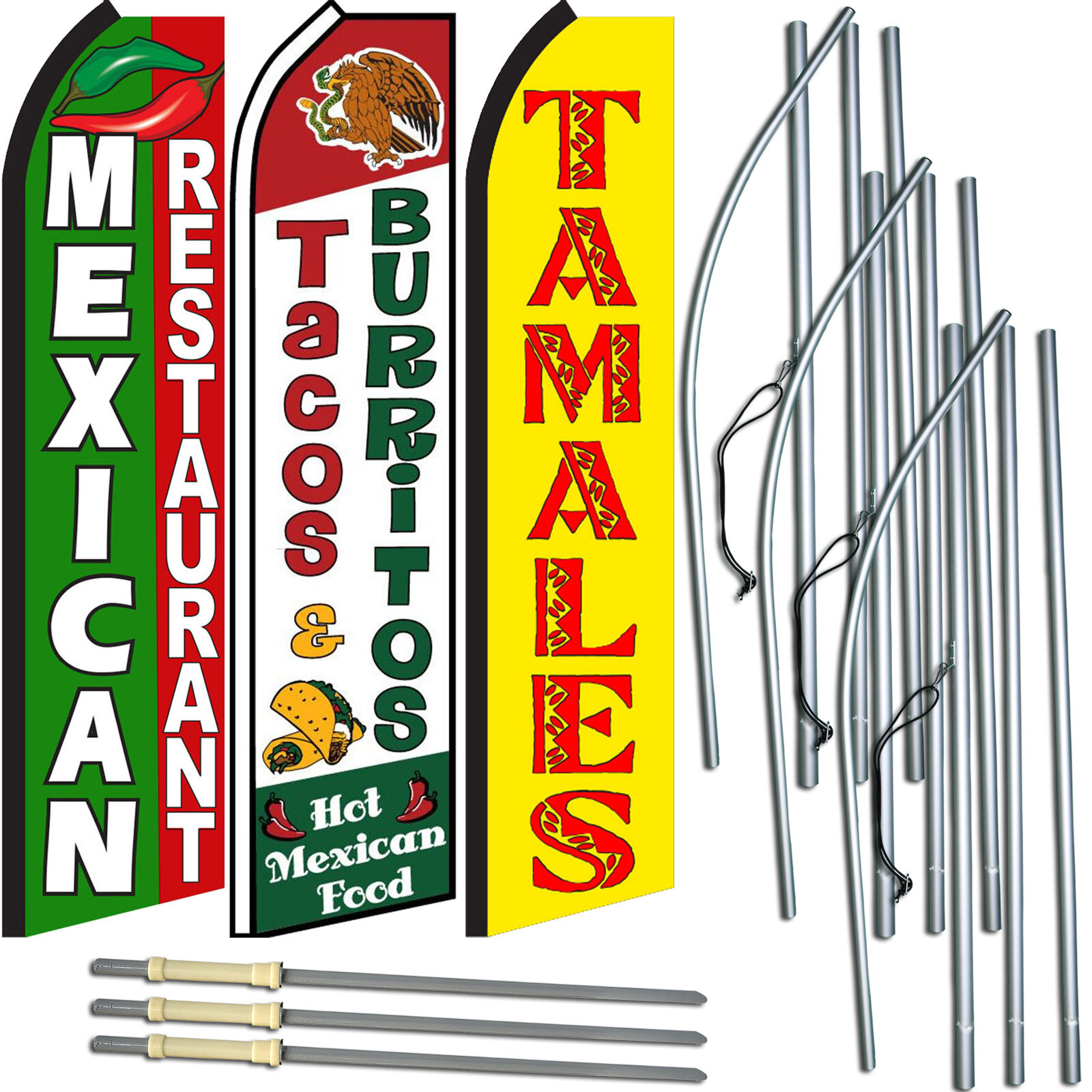 Mexican Restaurant, Tacos & Burritos, Tamales - 3 Pack of Swooper ...