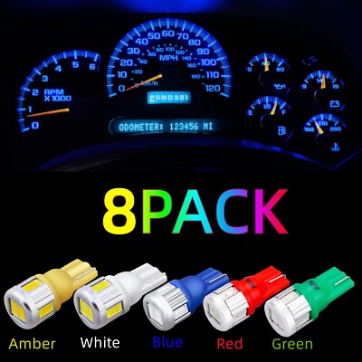 8x LED Dash Light Bulbs for Honda Civic Instrument Cluster, LED ...