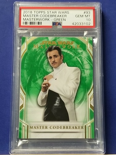 Master Codebreaker - 2018 Star Wars Masterwork Green #93 PSA 10 #80/99 ...