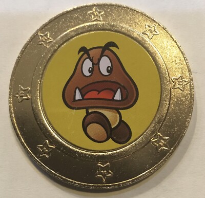 Nintendo Super Mario Brothers Goomba Token Coin Medal | eBay