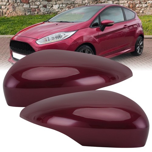 2PCS Door Side Mirror Housing Cover Cap For Ford Fiesta 2008 2009-17 ...