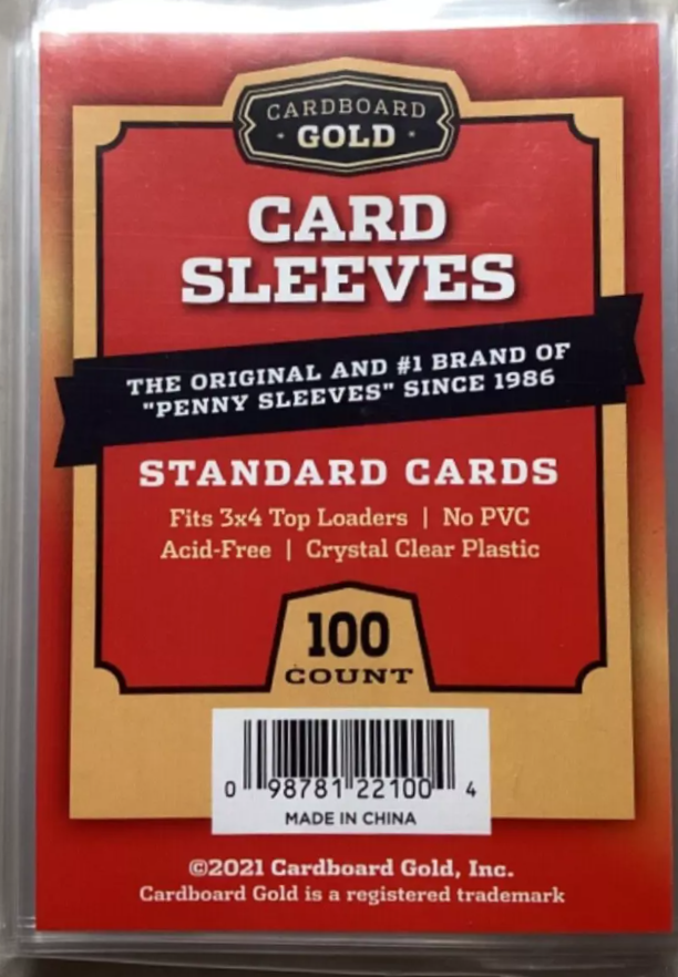 (1) Package of 100 Cardboard Gold Card Soft Sleeves NEW 98781221004 | eBay