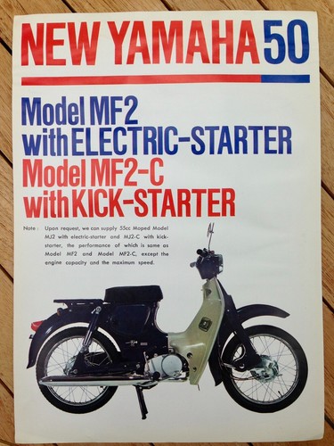 Yamaha MF2 MF2-C MJ2 55cc MJ2-C 1961-1962 Rare Original Sales Brochure ...
