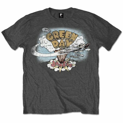 Green Day T Shirt Dookie Official Grey Mens Unisex Tee Classic Punk ...