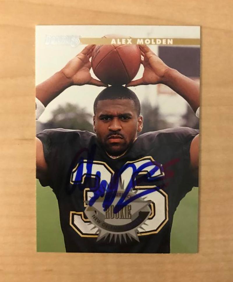 ALEX MOLDEN NEW ORLEANS SAINTS SIGNED AUTOGRAPHED 1996 DONRUSS CARD ...