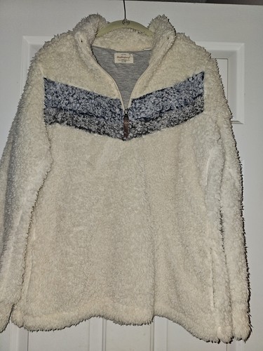 Weatherproof Womens Sweater Large Gray Pullover 1/4 Zip Mock Neck Long ...