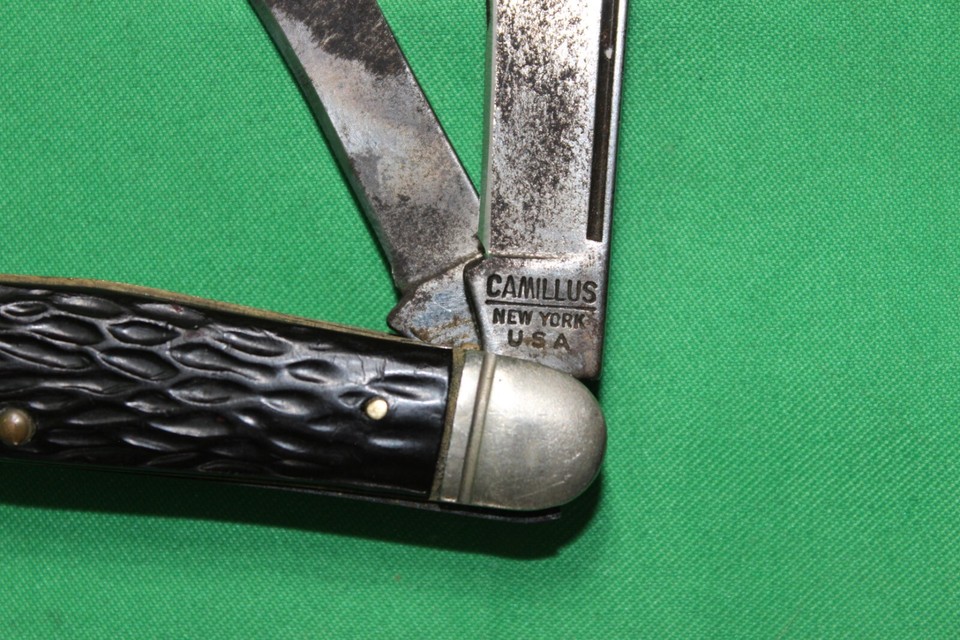 Vintage Camillus New York Stockman Pocket Knife High Carbon Steele USA ...