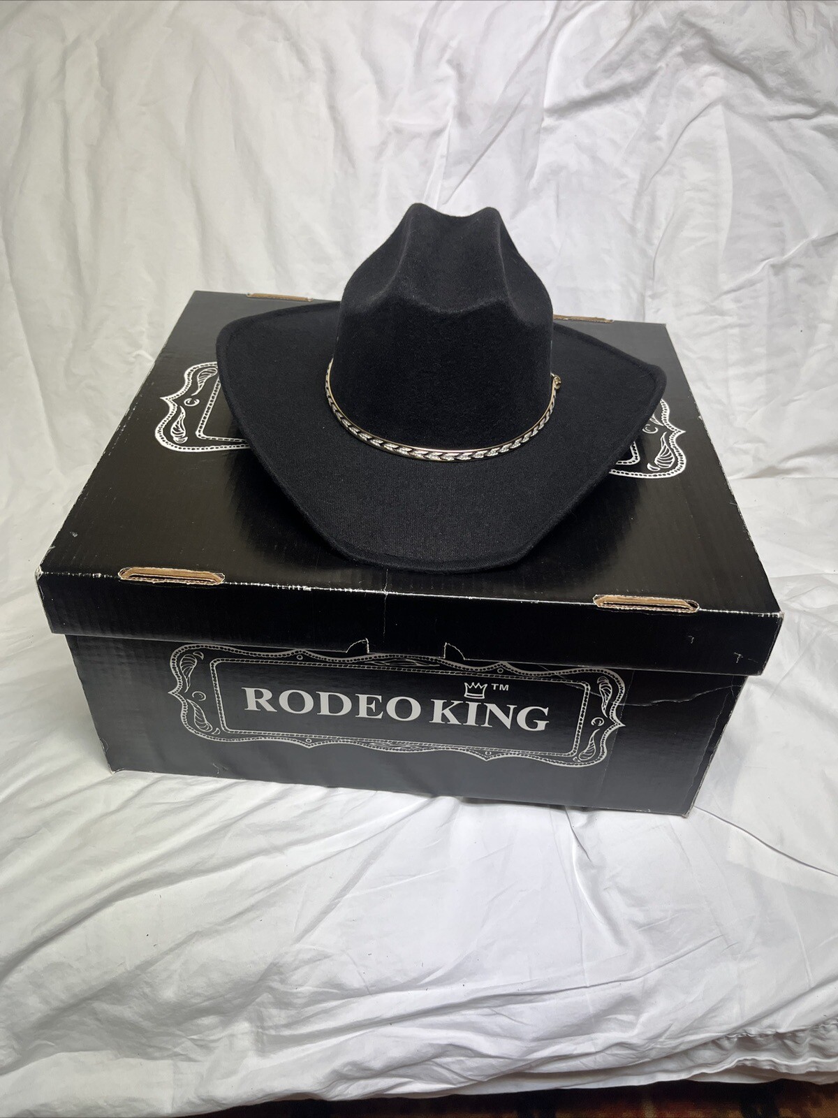 Rodeo King 7X Beaver Black Western Cowboy Hat Felt Me… - Gem