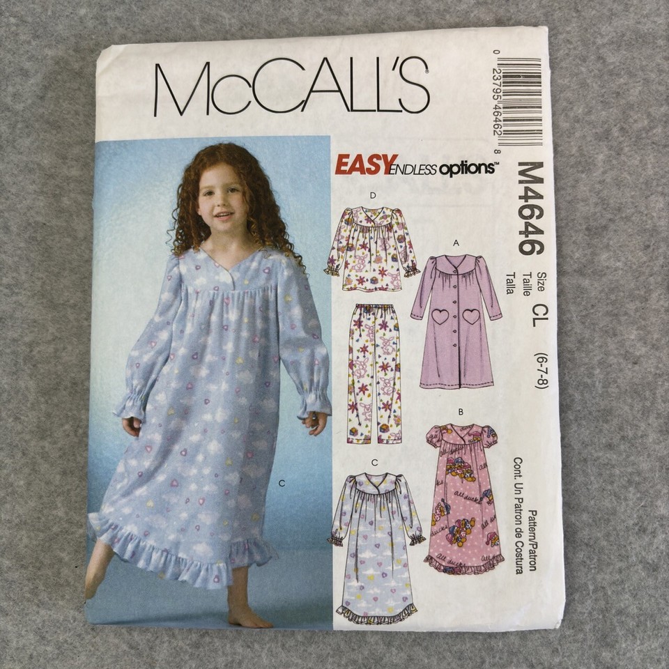 Sewing Patterns 1970s- 2000s Sleepwear PJs Robes Kids Adults *U Pick ...