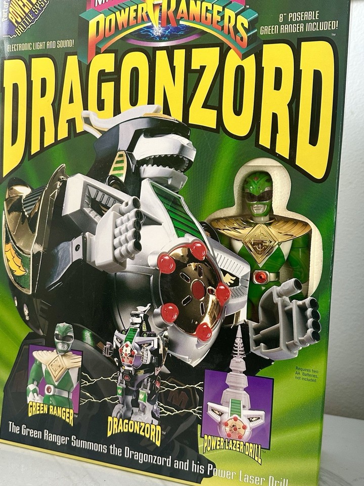 Mighty Morphin Power Rangers Dragonzord & Green Ranger -Bandai #2270 ...