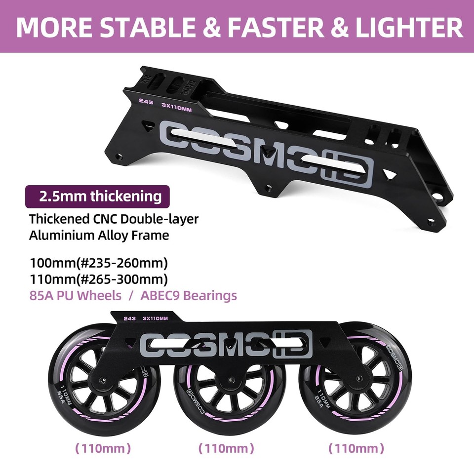 Adult Inline Skate - COSMOID High Performance Roller Skates Blades for ...
