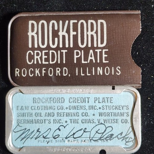 vintage Rockford Charge Plate Credit Card Department Store. Our PC71 | eBay