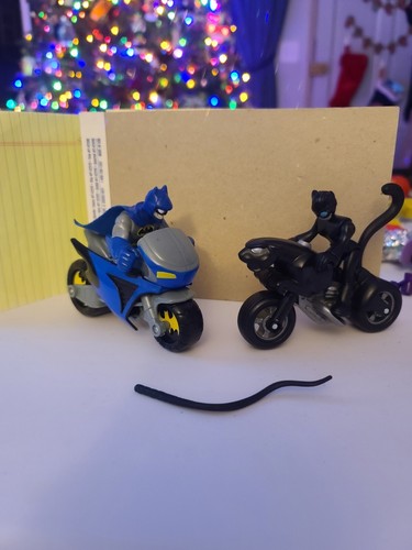 IMAGINEXT DC SUPER FRIENDS GOTHAM CITY BATMAN,CATWOMAN & CYCLES SET TOY ...