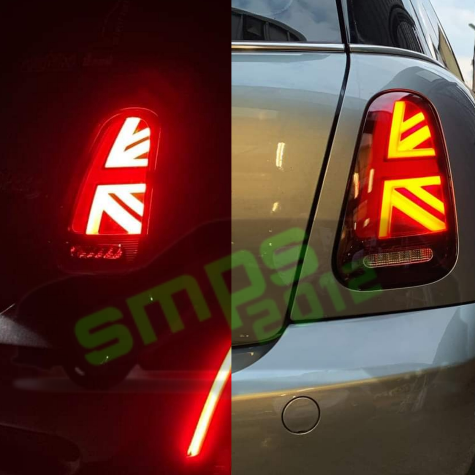 Mini R50, R53, Gen 1 RED LED Union Jack Rear tail Lights 2004-2006 LCI ...