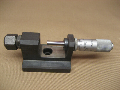 VTG Mitutoyo Micrometer Head Range 0-.5" w/Air Gage Co Base Stand ...