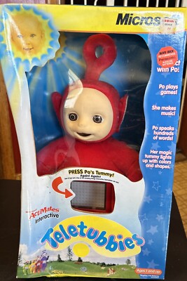 Vtg Teletubbies Po Red 16" Plush ActiMates Interactive 1998 Microsoft ...