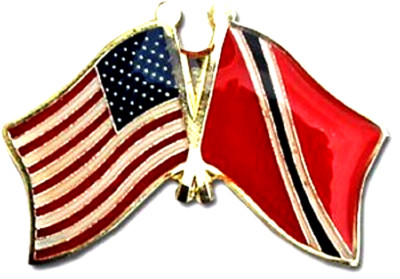 4 USA - TRINIDAD FRIENDSHIP CROSSED FLAGS LAPEL PINS - NEW - COUNTRY ...