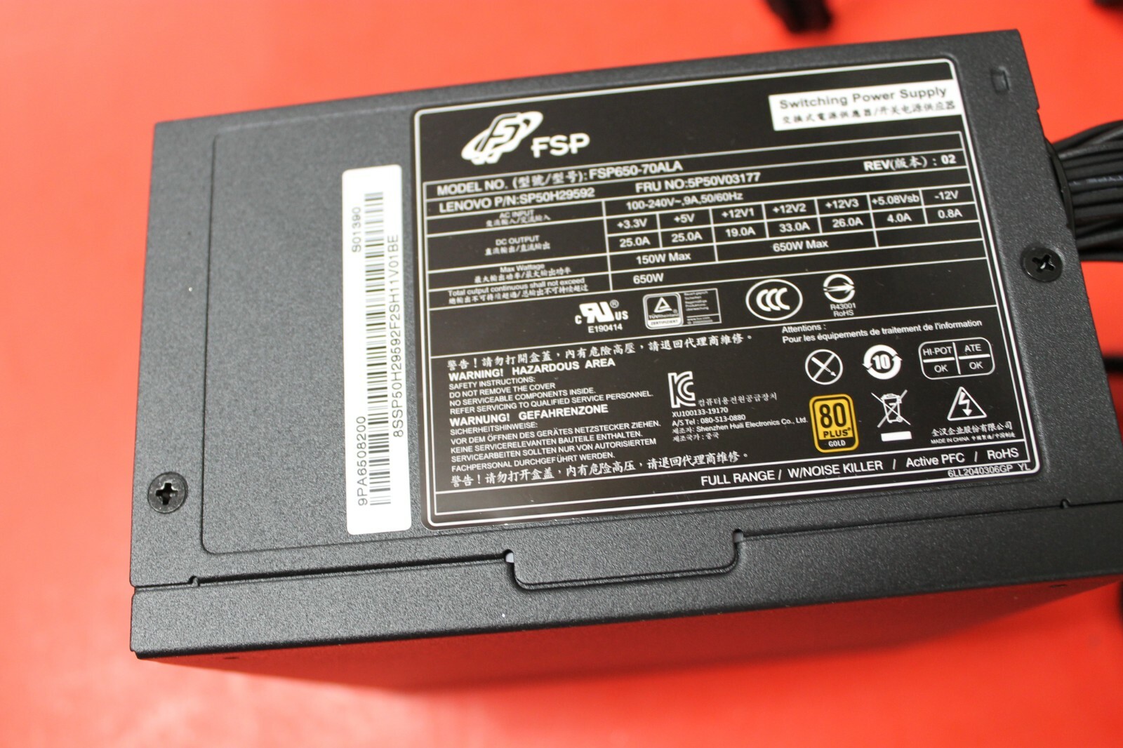 FSP FSP650-70ALA 650w 80 Plus Gold Power Supply for Lenovo Legion t7i ...