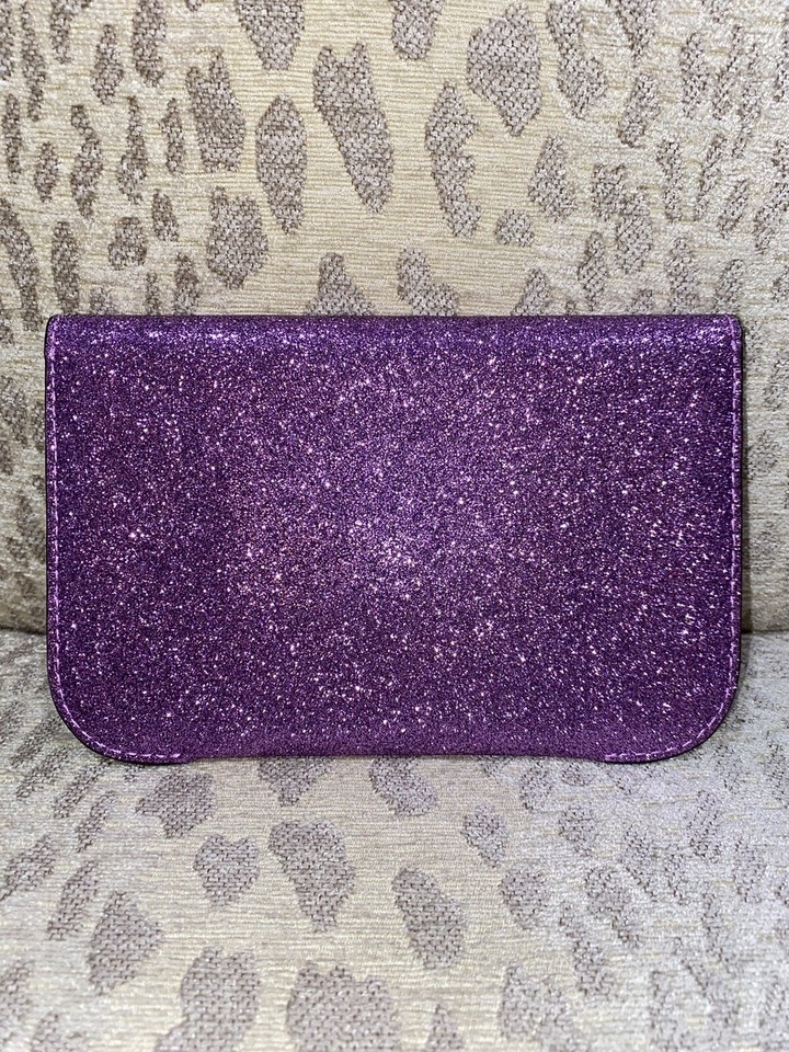 KATE SPADE Purple Glittery Shimmer Wallet Wristlet Clutch Bag Prom ...